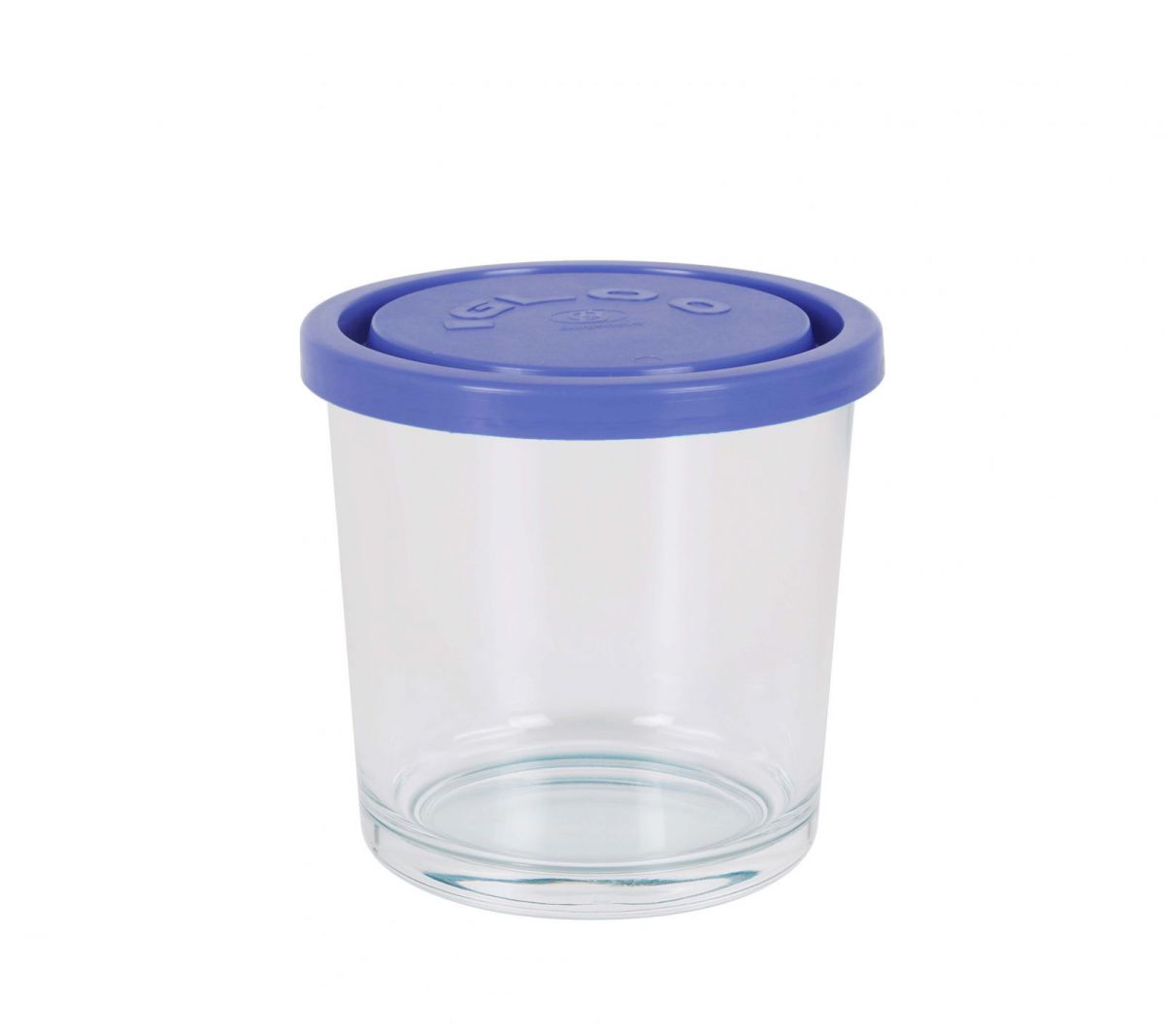 Borgonovo Igloo round Pot glass container blue Lid – THE KINGDOM OF ...